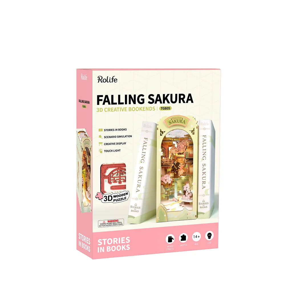 DIY 3D Creative Bookends Falling Sakura – Hobby and Toy Central